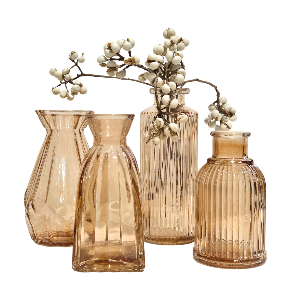Emi Glass Bud Vase | Amber Brown – CRAVE WARES